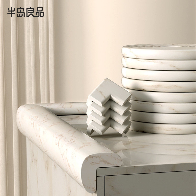 👶 New choice for baby safety 🌟 Marble-colored anti-collision strips ...