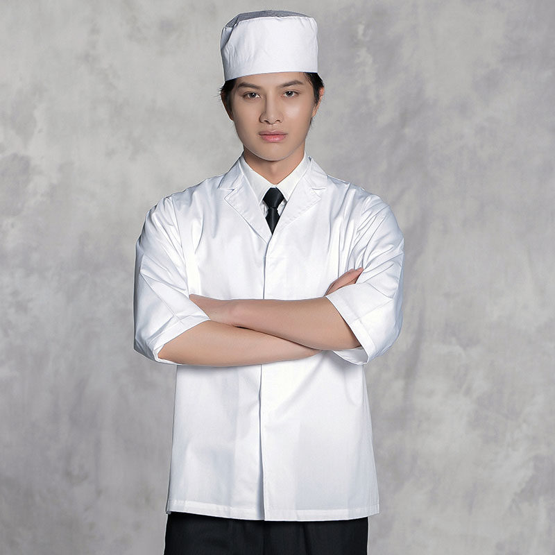 Japanese medium-sleeved chef's clothing Japanese sushi restaurant ...