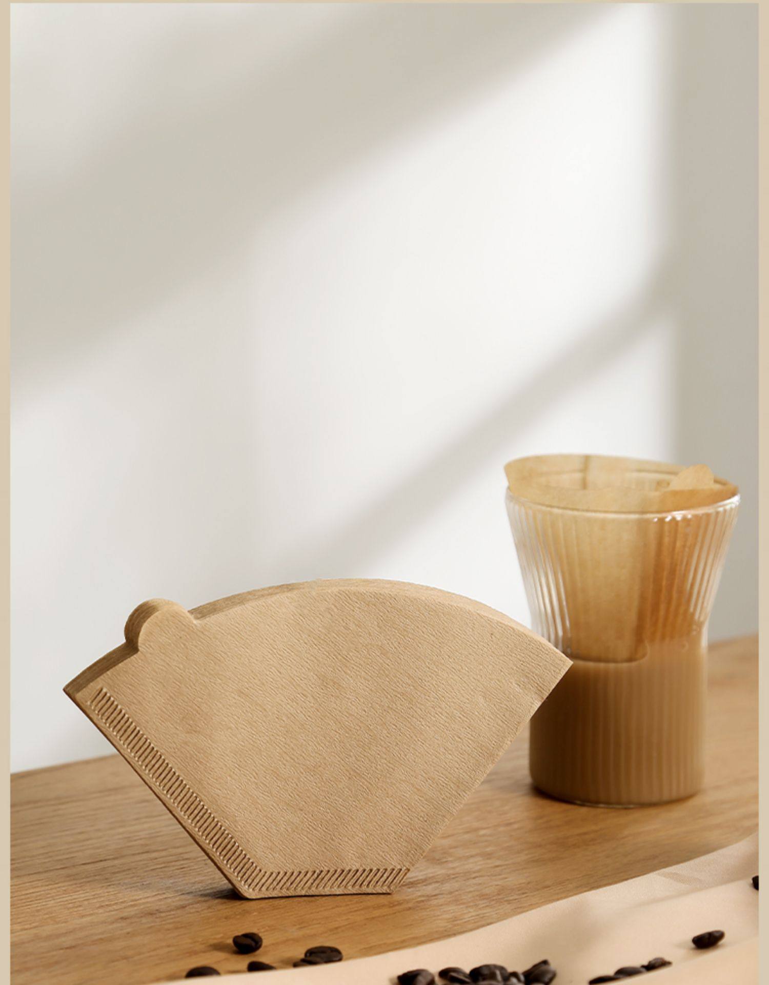 咖啡滤纸扇形咖啡过滤纸手冲v60滤纸美式咖啡机专用锥形咖啡泸纸-阿里巴巴