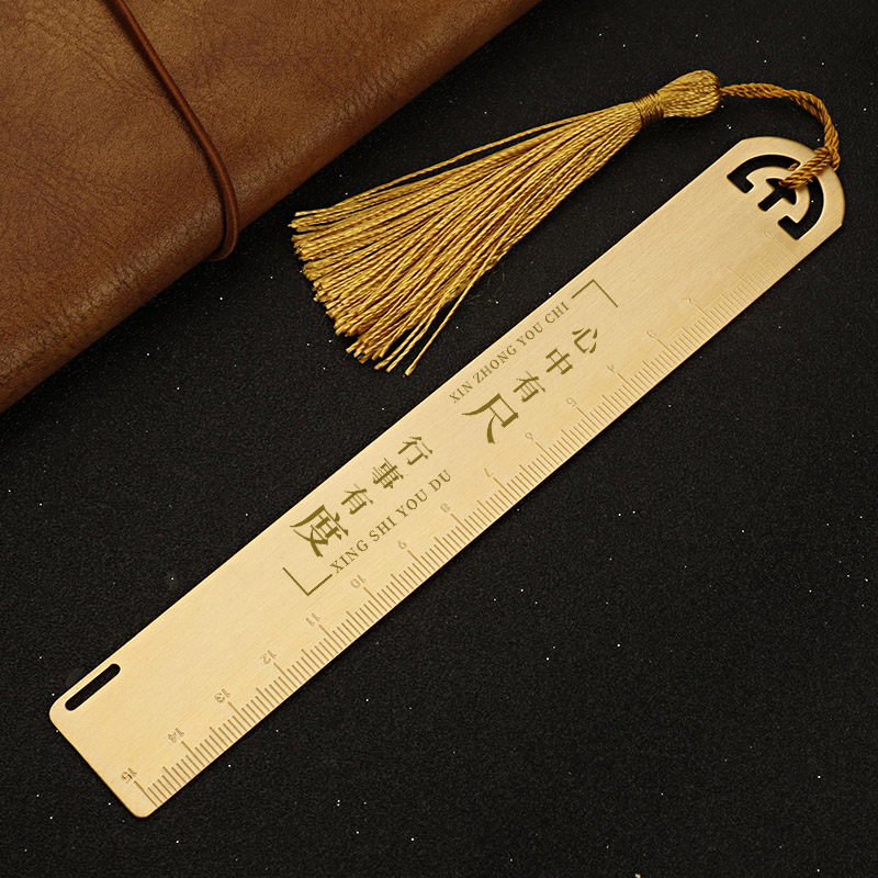 🎓 Bookmark ruler tassel brass ruler, a must-have retro chinese style ...
