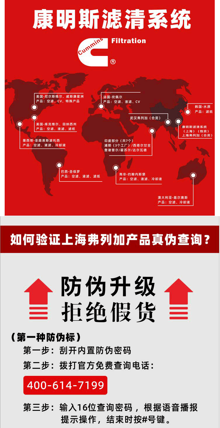 【原厂】LF670上海弗列加 3313279机油滤芯康明斯发电机3889310