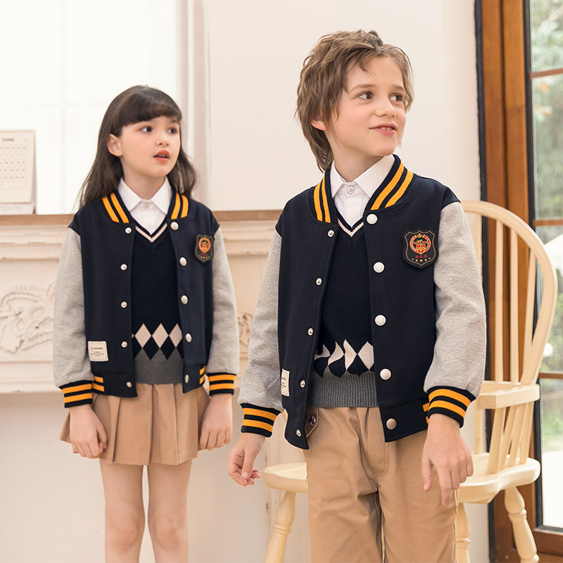 [USD 88.79] Kindergarten uniform spring and autumn school uniform set ...