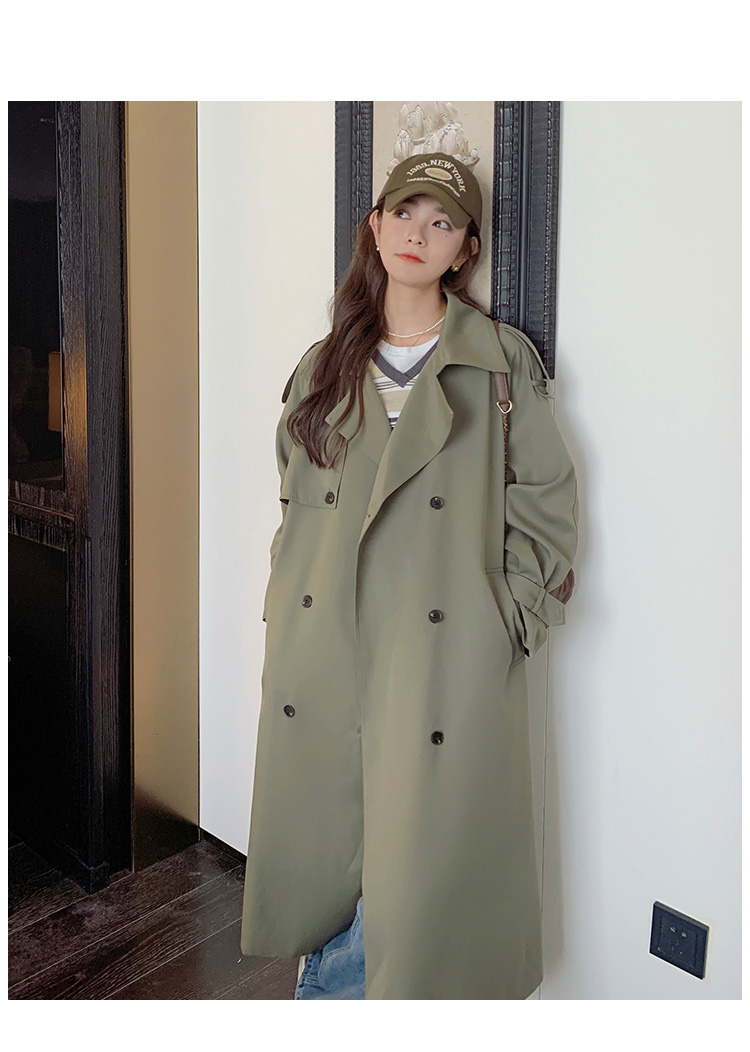 外套女高級設計感中長款休閑風衣|風衣|ETMall東森購物網