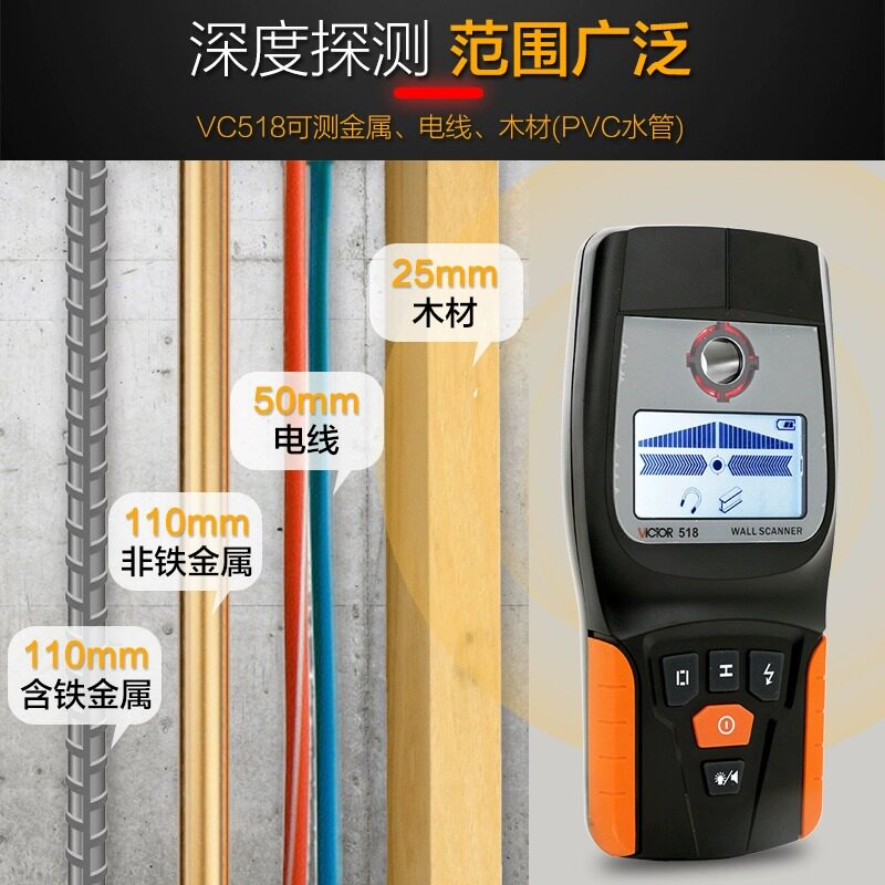 胜利vc518墙体检测仪为何能成为家庭装修必备神器？它的功能和使用方法有哪些？ 墙体探测仪 淘宝好物网 8587