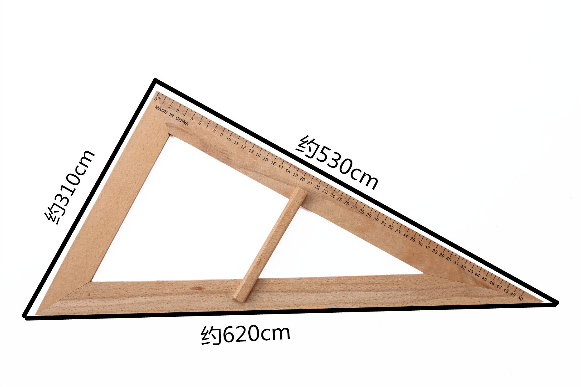 Solid wood teaching large triangle board ruler teacher whiteboard ...
