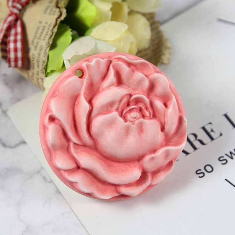 P1625新款鲜花牡丹花挂牌石膏挂牌硅胶模具扩香石挂件硅胶模：打造独一无二的家居装饰品🌸🎨-手工皂模具-淘宝百科网