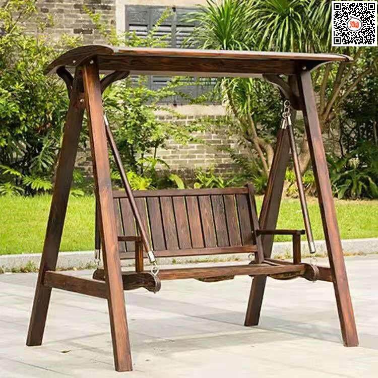 厂家供应户外摇椅防腐木双人摇椅碳化木庭院儿童实木椅秋千批发-阿里巴巴