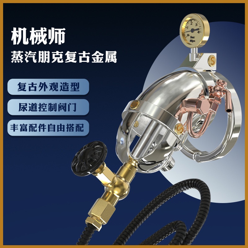 金属贞操锁新款蒸汽朋克导尿cb锁pa环锁机械复古jj锁SM主奴调教-Taobao