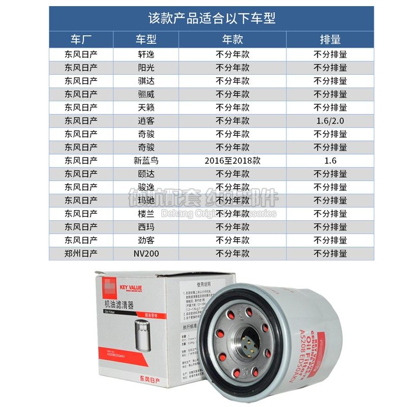 郑州日产锐骐7帕拉索/Z9/帕拉丁/4K31TD/2.0T机油滤机滤航天原厂，选对了才是真保养！-机油滤芯-淘宝百科网