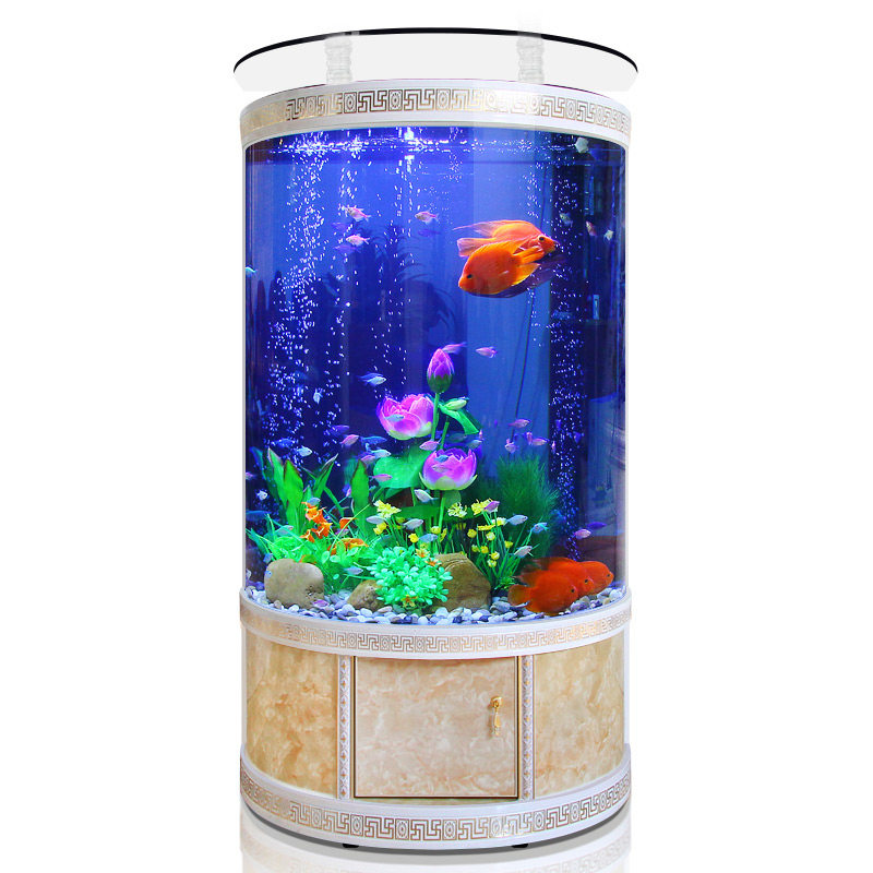 Opel European-style semicircular fish tank Aquarium Living room Floor ...