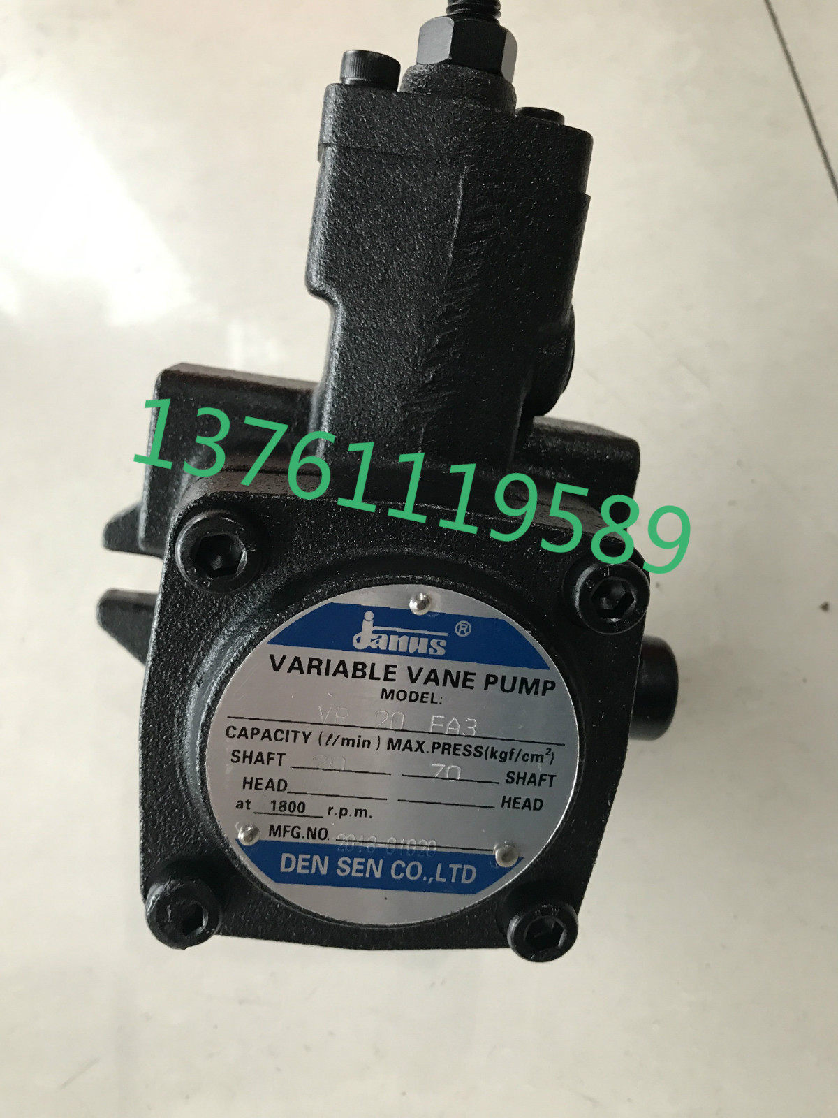 DENSEN oil pump JANUS Hydraulic Help VP-20-FA3 VP-30-FA3 1HP Motor VP ...