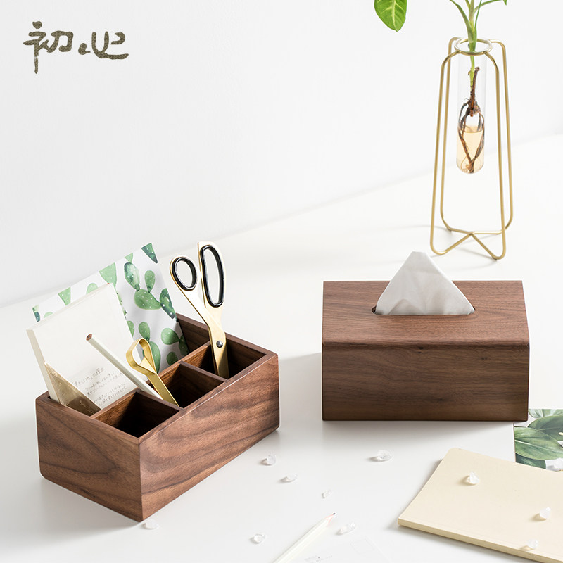 [USD 56.67] Original Solid Wood Tissue Box Living Room Creative Toilet ...