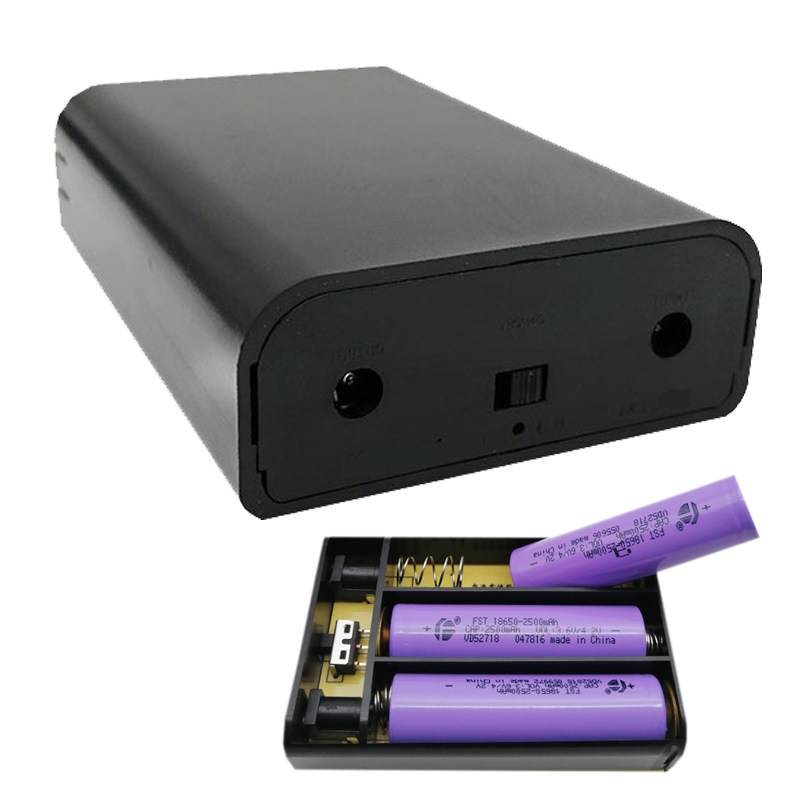 12v battery case with switch: 3 x 18650 series connection, solderless ...