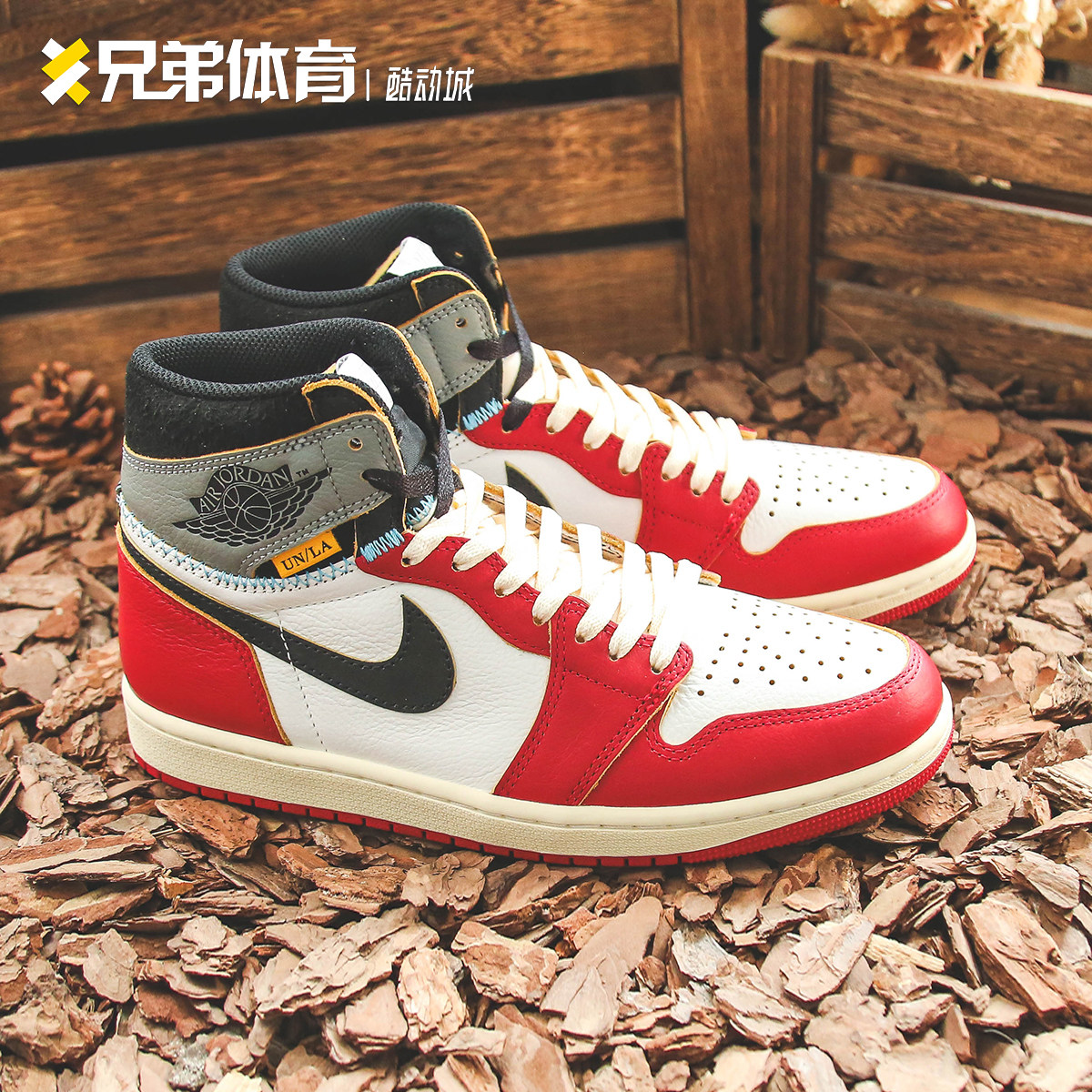 兄弟体育 Air Jordan 1 Union联名AJ1 白红灰篮球鞋HV8563-600：经典再现，潮流新宠！-篮球鞋-淘宝好物网
