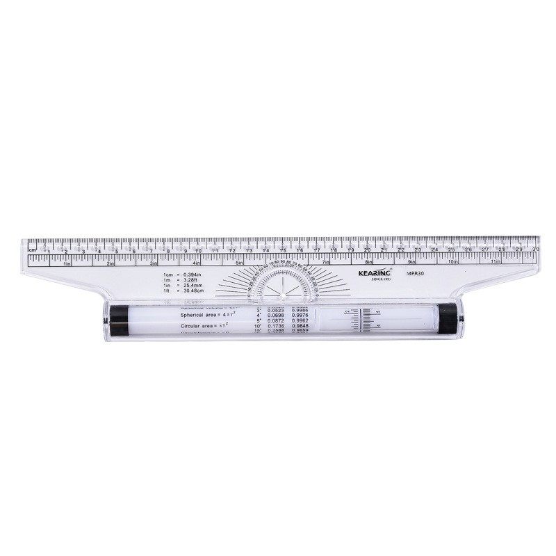 [USD 6.82] Corinthian Angle Parallel Ruler 30cm Drawing Roller Push ...