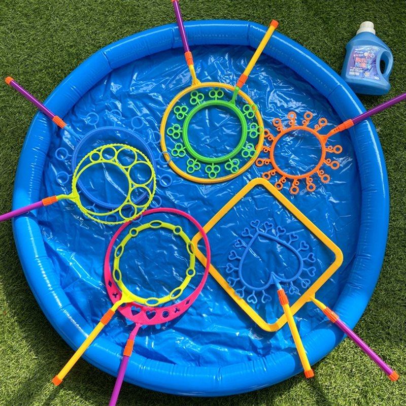 Kids' garden park outdoor bubble party: giant bubble rings, colorful ...