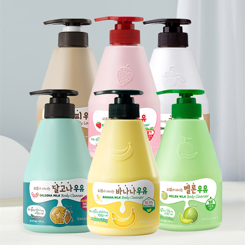 韩国进口 水果之乡沐浴露哈密瓜水蜜桃草莓香蕉椰子560g-Taobao
