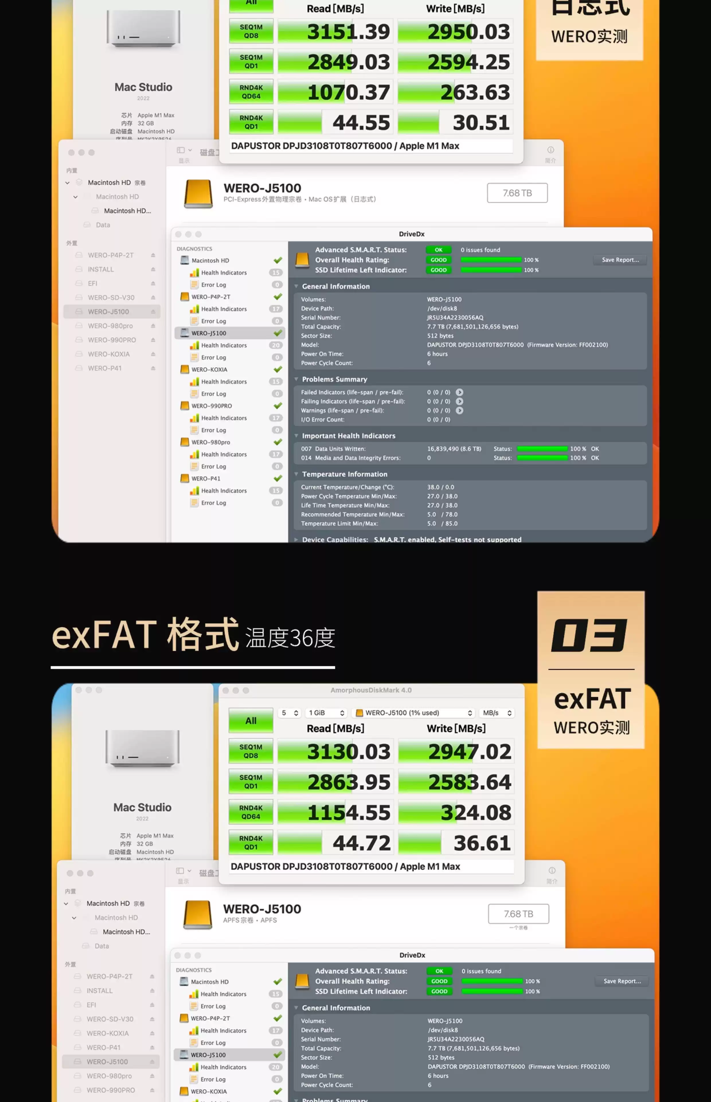 全新大普微R5100/J5100/J5101/R6101 7.68/15.36/30.72T固态硬盘