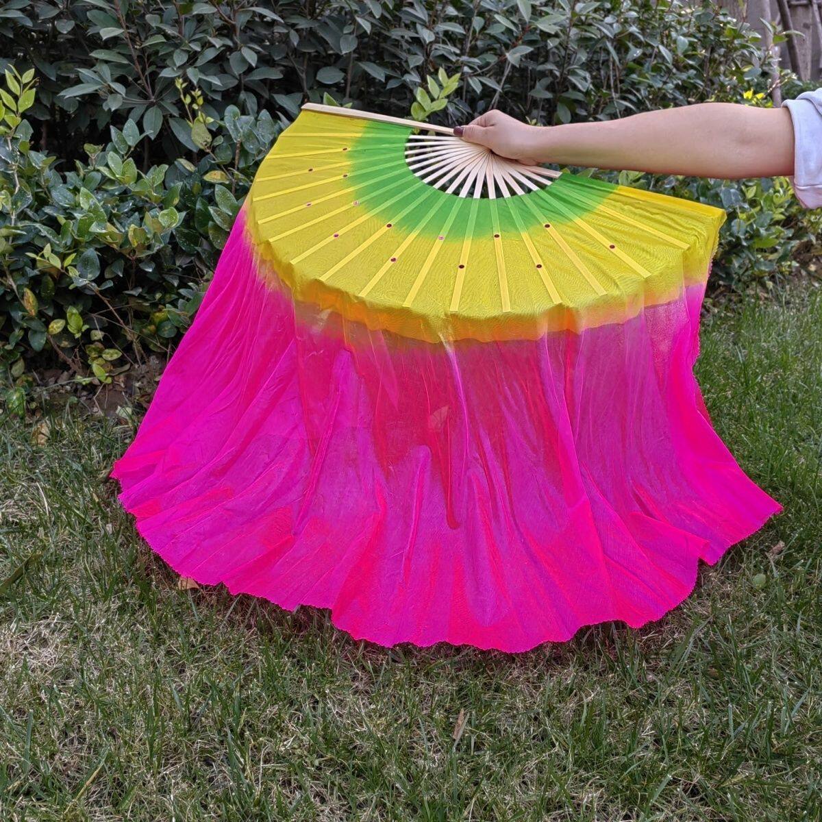 Haipai yangko fan adult square dance gradient long silk fan: classical ...
