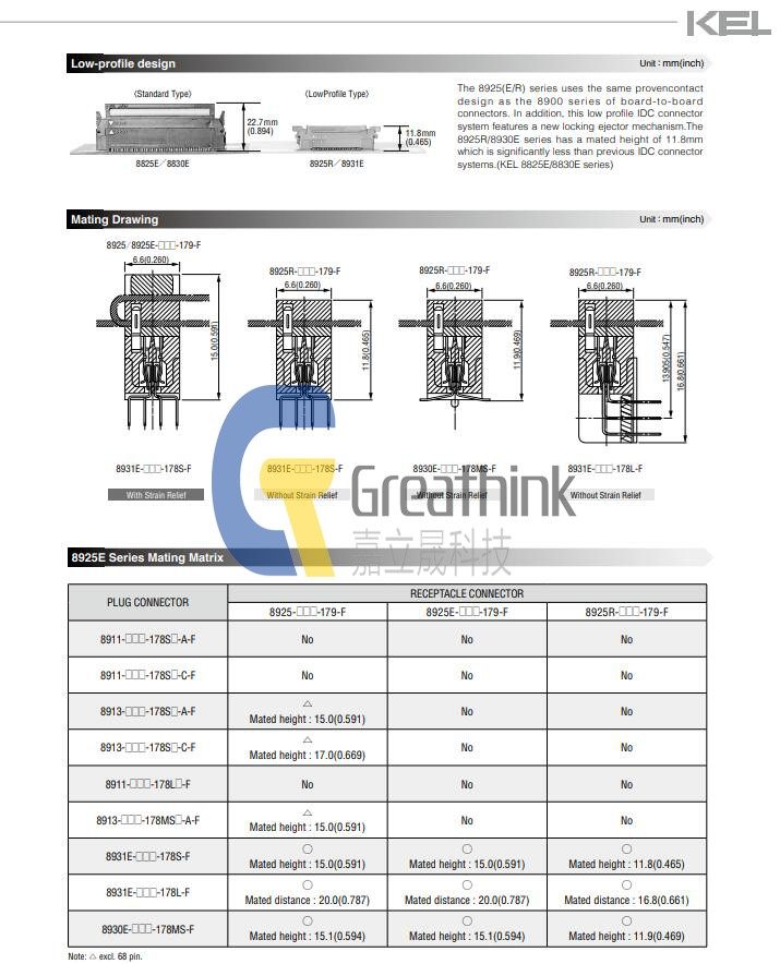 8925E-050-179-F日本原厂KEL柯尼卡京瓷喷头控制板专用连接器1.27-阿里巴巴