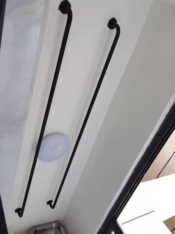 Clothes drying rod thickened single-pole wall-mounted clothes drying ...