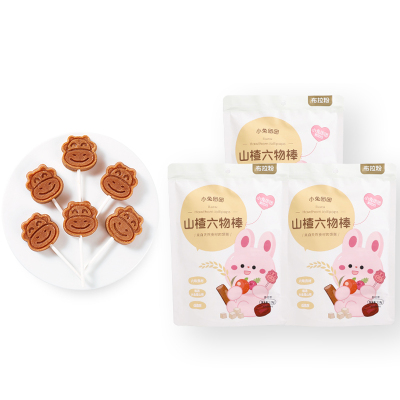 【3盒】布拉粉小兔团团 山楂六物膏宝宝棒棒糖无食盐添加儿童零食