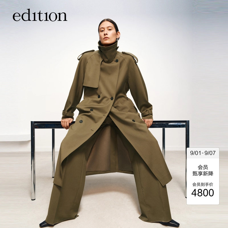 Edition star same style autumn new arrival wool silhouette windbreaker ...
