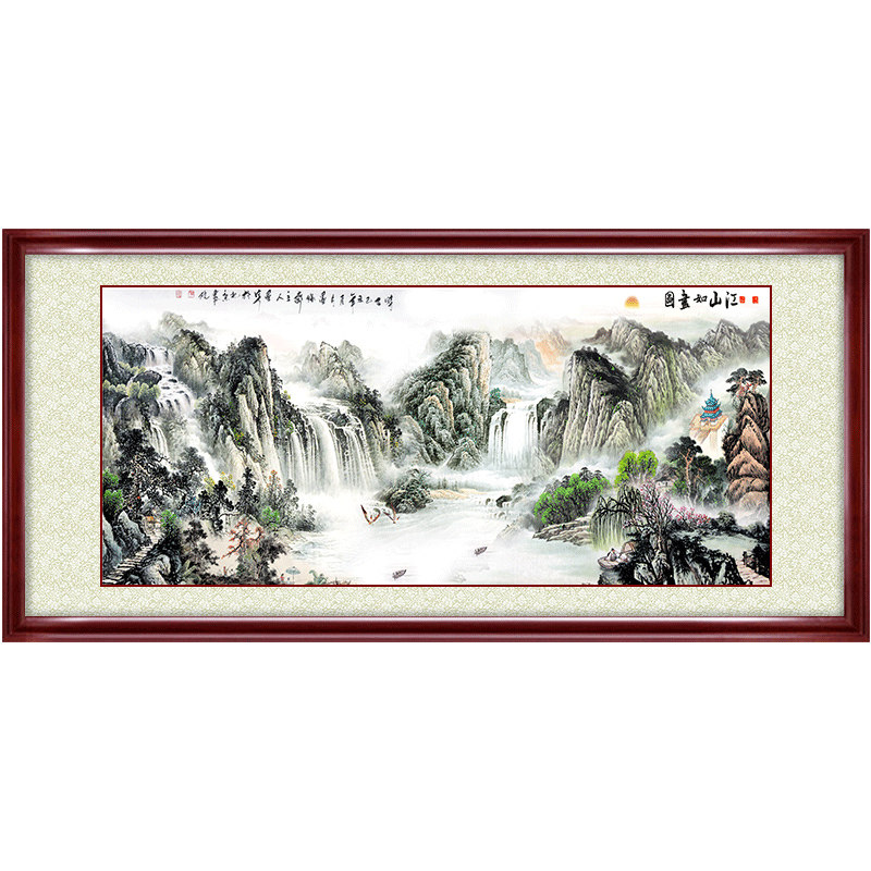 Купить Фреска Диван фон стены гостиной пейзаж живопись китайский висит ...