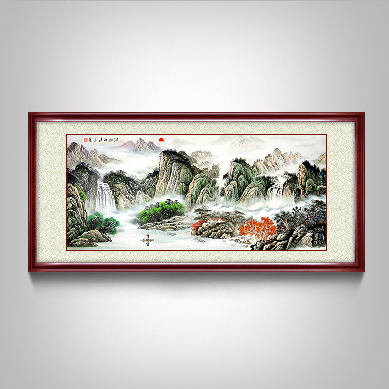 Купить Фреска Диван фон стены гостиной пейзаж живопись китайский висит ...