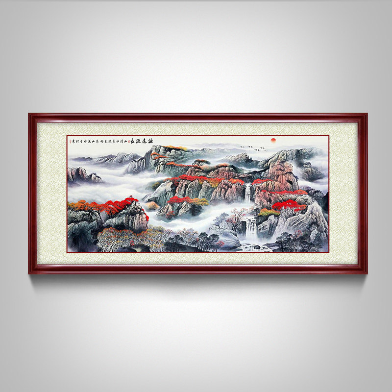 Купить Фреска Диван фон стены гостиной пейзаж живопись китайский висит ...