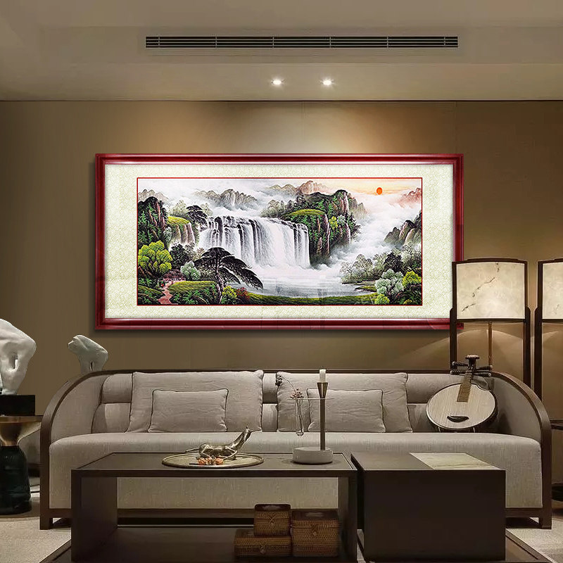 Купить Фреска Диван фон стены гостиной пейзаж живопись китайский висит ...