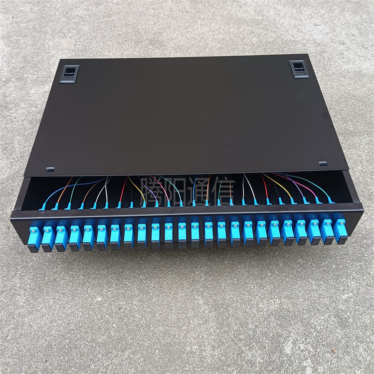 Fully equipped sc24 core rack-mounted optical fiber terminal box ...