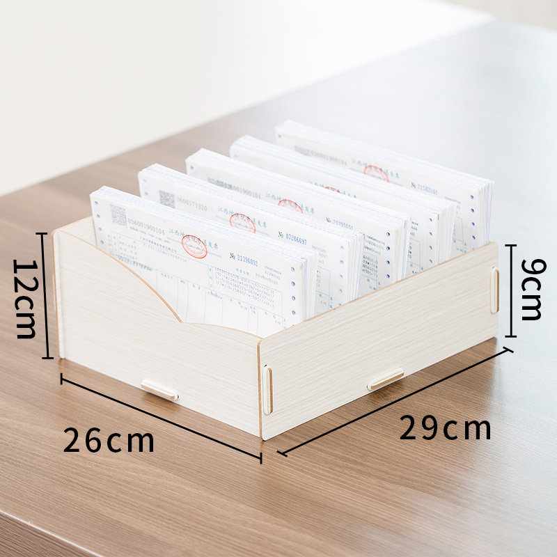 [USD 21.31] Bill receipt box wood desktop document receipt financial ...