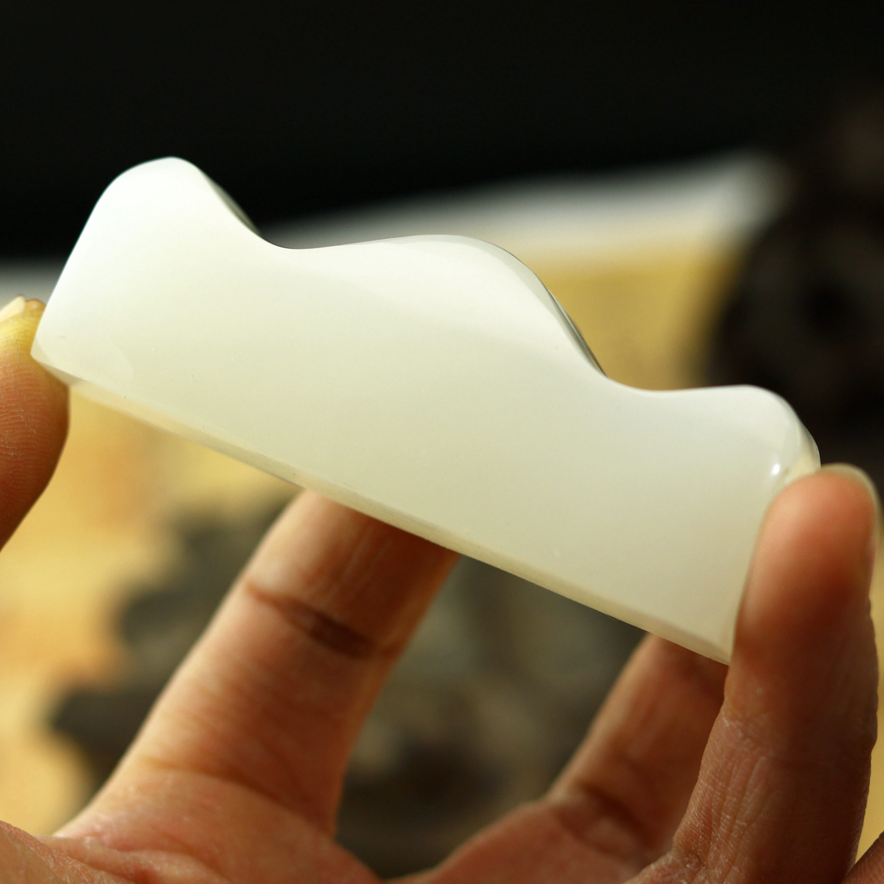 Natural afghan jade white jade pen rest: the new favorite of the four ...