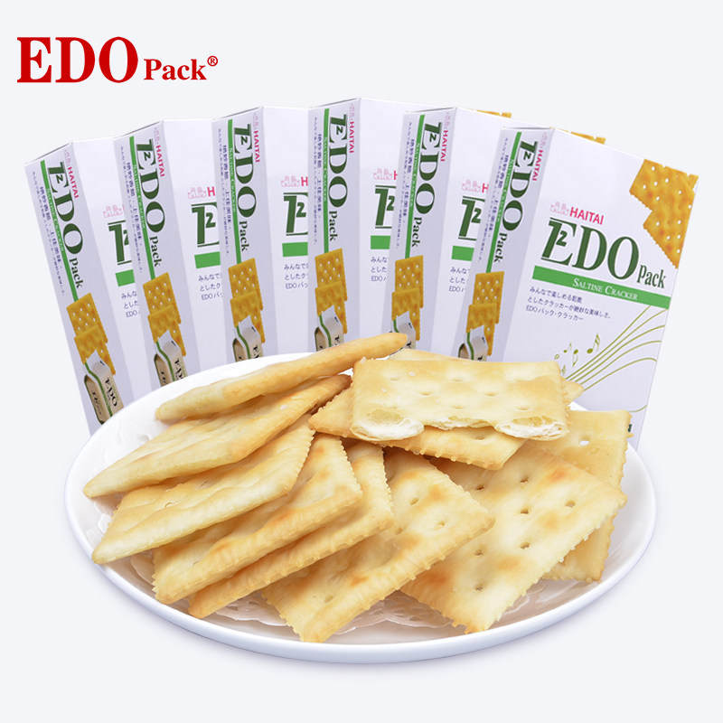 [USD 46.81] Korea imported EDO Pack soda biscuit 141g * 6 boxes soda ...