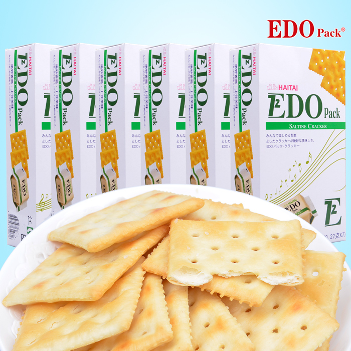 [USD 46.81] South Korea imported EDO pack combed cookies 141g x 6 boxes of soda biscuits casual ...
