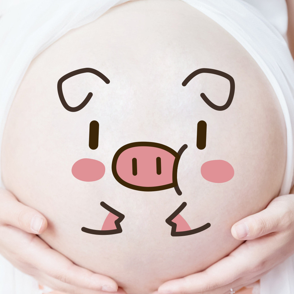 [USD 6.55] Belly stickers for pregnant women painting real belly ...
