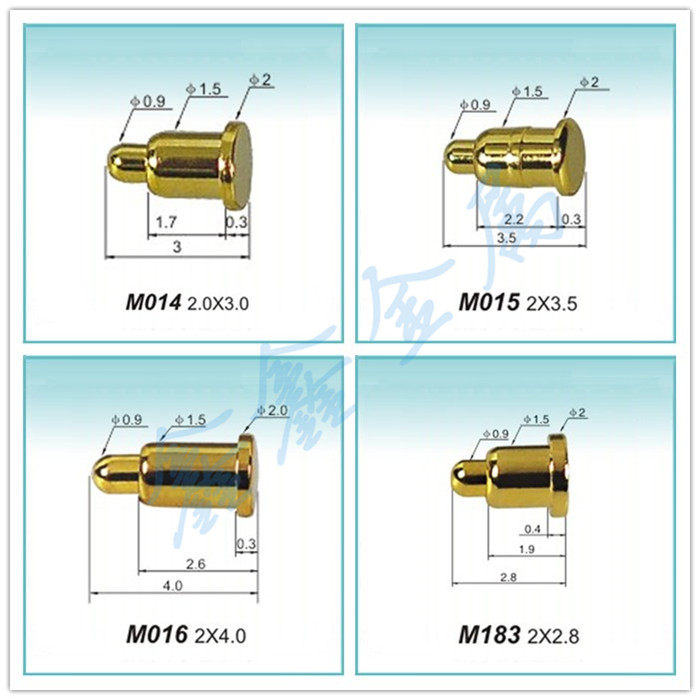 High Current Pogopin SMT Spring Pin Charging Battery Contact Gold ...