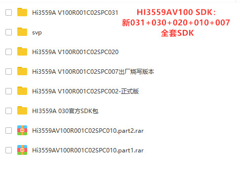 海思Hi3559A SDK資料Hi3559C正式031版+030+20+10+007全套原始碼PCB