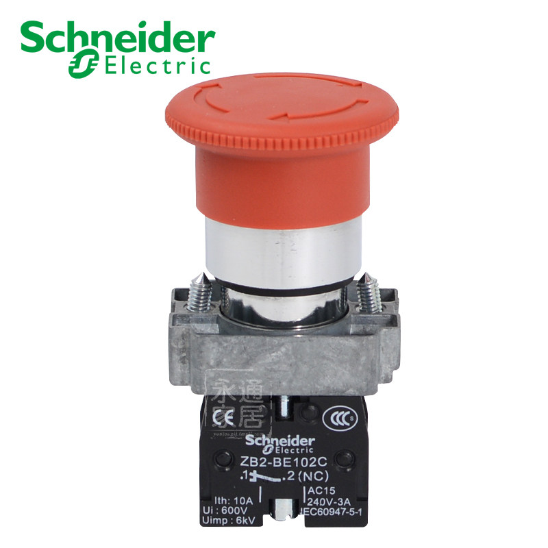 Schneider emergency stop button switch XB2-BS542C 1 normally closed ZB2 ...
