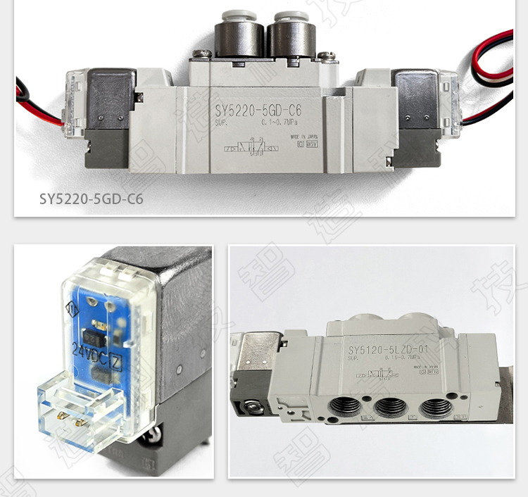 SMC气动电磁阀24v sy5120/3120/7120-5lzd/gzd/dzd/dz/01/02/直销-阿里巴巴