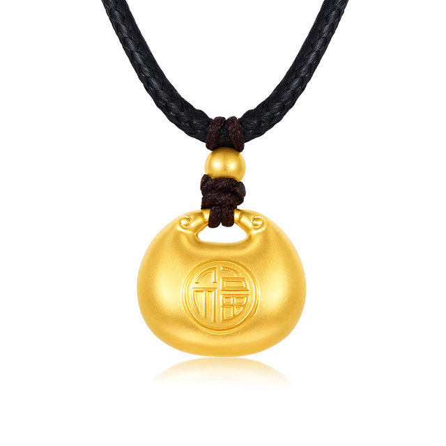 TSL Xie Ruilin Gold Lucky Bag Small Padded Pendant Foot Gold Pendant ...