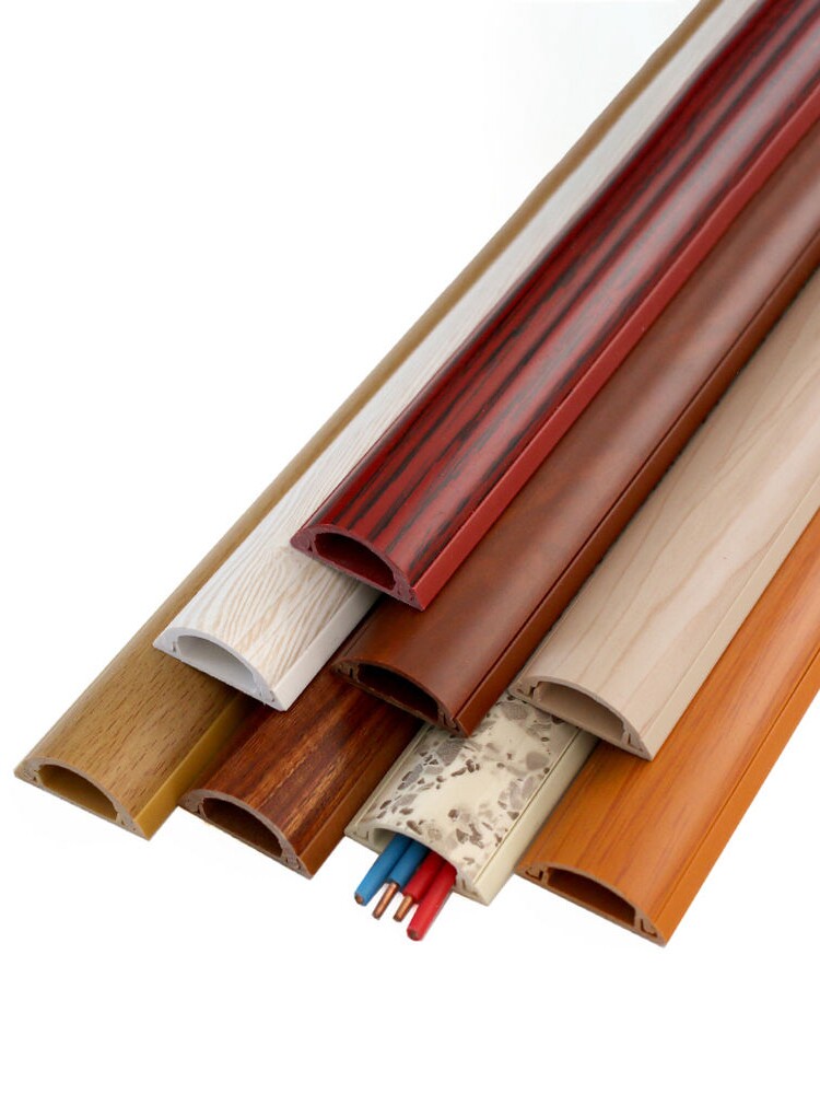 PVC Wood Grain Color Wire Duct Open Installation Wire Beautification ...