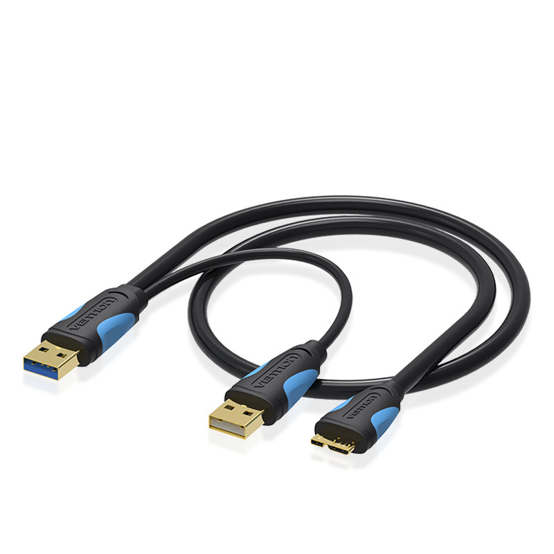 Vex usb3.0Micro-B portable hard drive cable dual power supply data ...