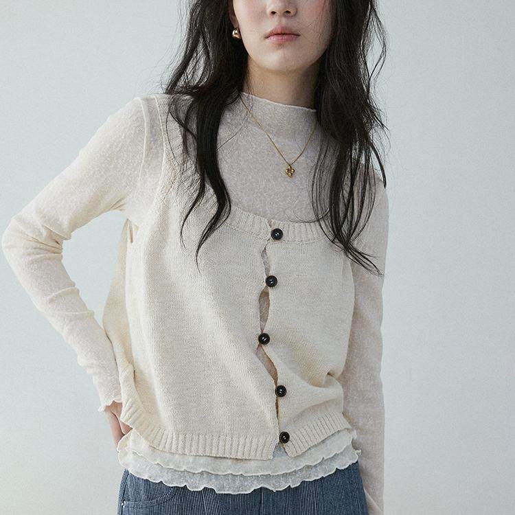 春季温柔百搭新宠！芥末派VOOE韩系两件套上衣，你心动了吗？👗 -毛衣-淘宝好物网