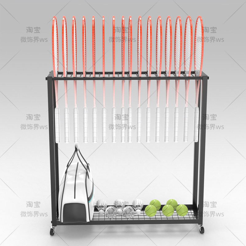 双层羽毛球拍展示架网球拍架子：球友必备，收藏爱好者的艺术品！-健身球架-淘宝好物网
