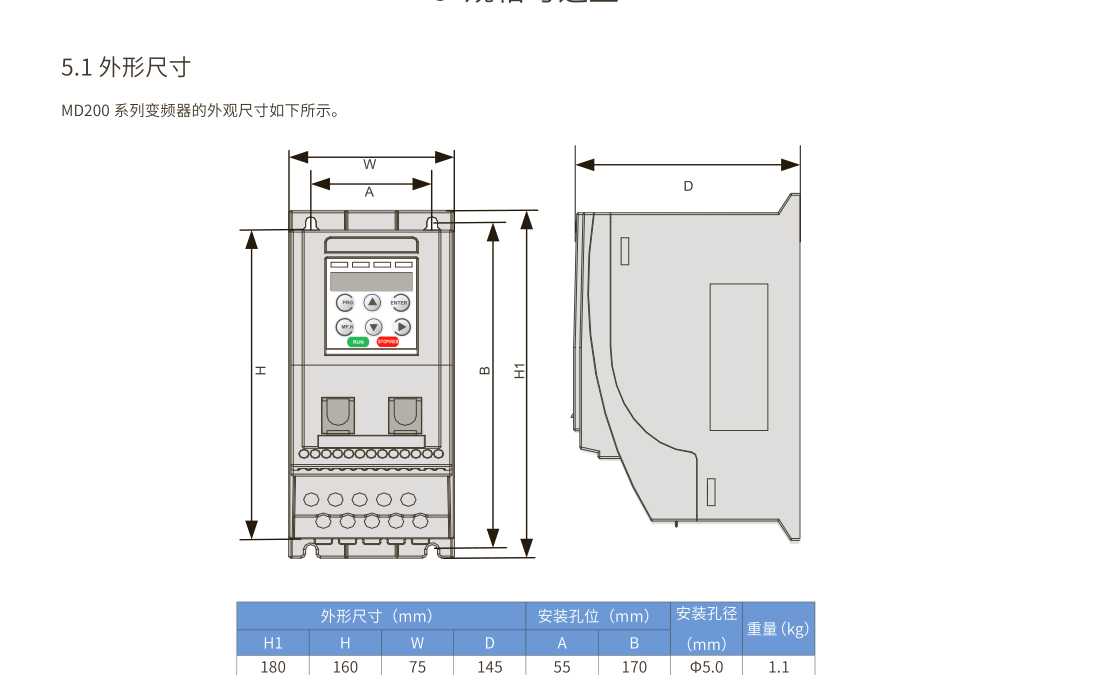 汇川原装变频器MD200S0.4B0.75B2.2BMD200T0.4B 0.75B2.2B 3.7 nc-阿里巴巴