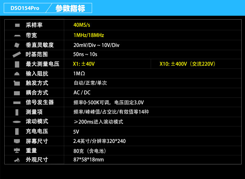ZEEWEII入门级便携示波器DSO154Pro手持数字示波器培训教学维修用-阿里巴巴