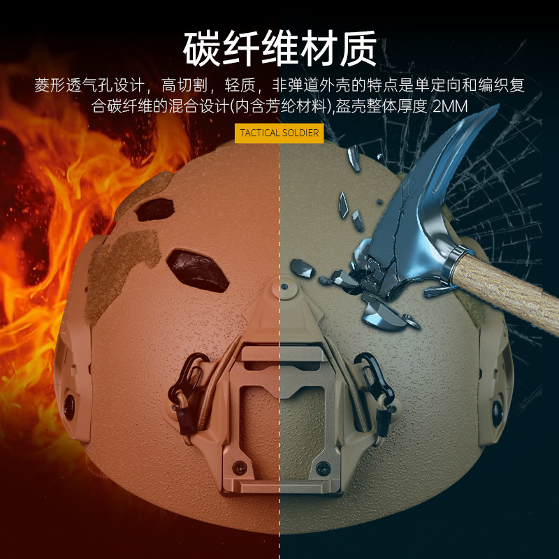 FAST FTHS碳纤维战术头盔：多功能安全守护神，户外运动必备！-头盔-淘宝好物网