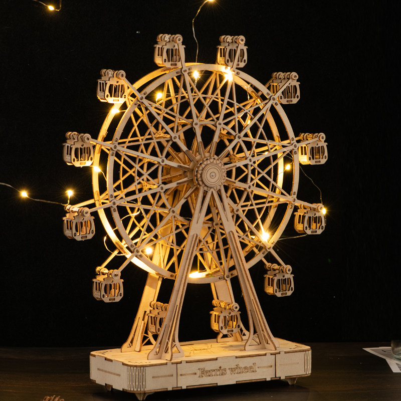 Music box music box Ferris wheel carousel diy handmade ornament ...